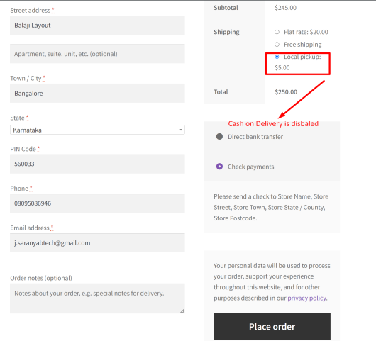 How To Disable Payment Gateway For Specific Shipping Method In Woocommerce Tyche Softwares